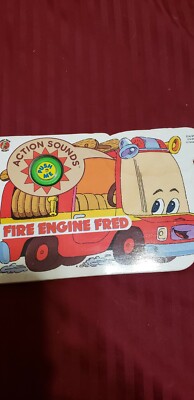 NEW Honey Bear Books Fire Engine Fred Action Sounds Children Book 1992 ...