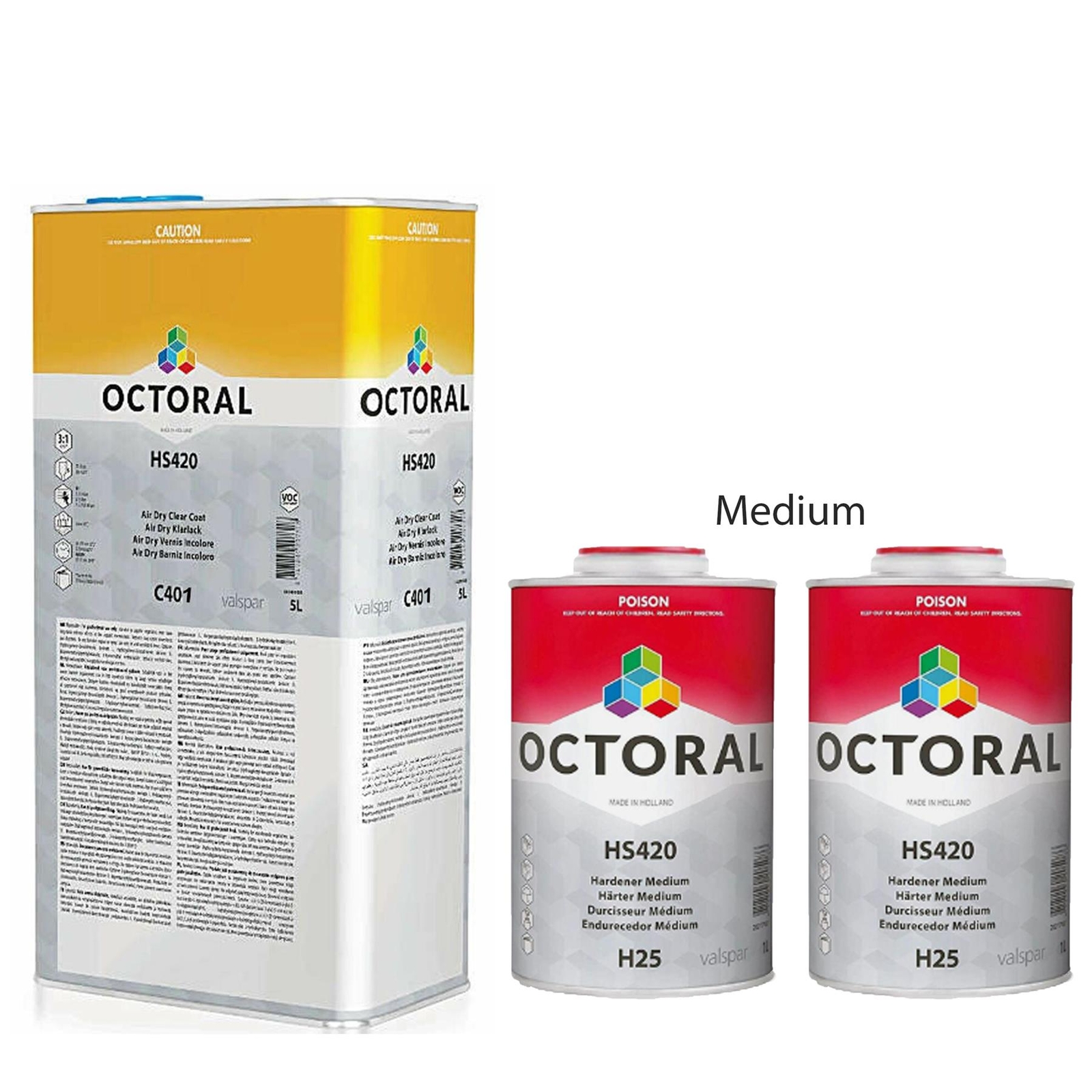 Octoral C401 2k Clear Lacquer H25 Medium Hardener 7L KIT Premium ...