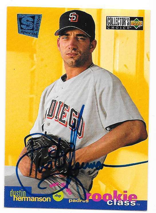 DUSTIN HERMANSON 1995 UPPER DECK AUTOGRAPHED SIGNED # 3 PADRES | eBay