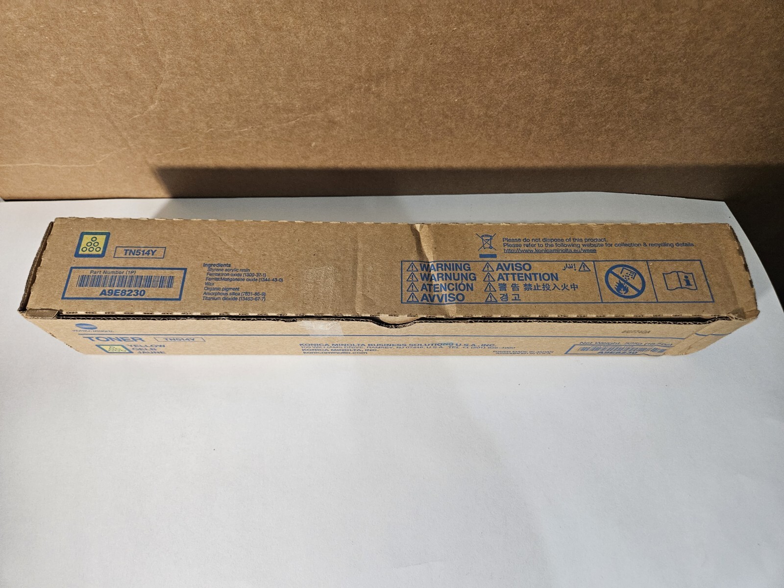 KONICA MINOLTA TN514Y TN-514Y YELLOW TONER CARTRIDGE A9E8230 - NEW | eBay