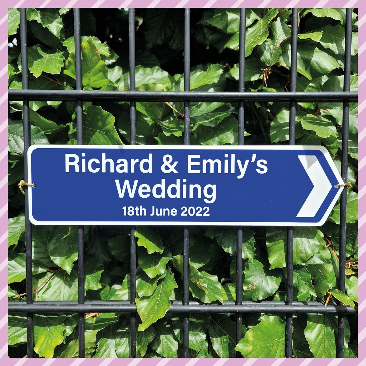Reception Directional Wedding Signs Personalised Metal Wedding Sign,