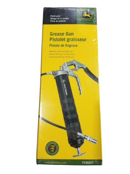 John Deere TY26517 6,000 PSI Pistol Grip Grease Gun - Black for sale ...