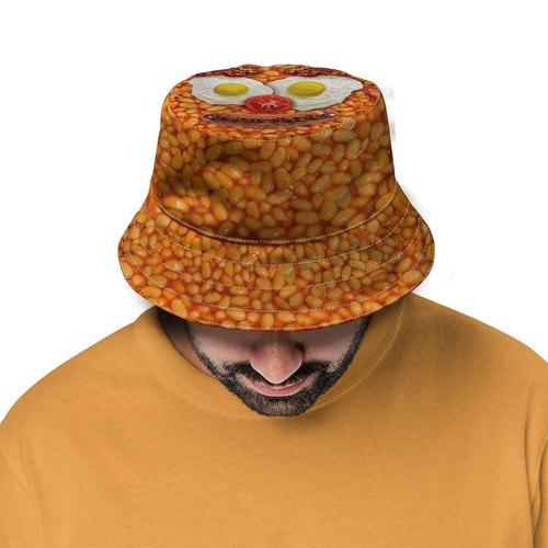 Full English Breakfast Baked Bean Bucket Hat Fashion Sun Cap Outdoor ...