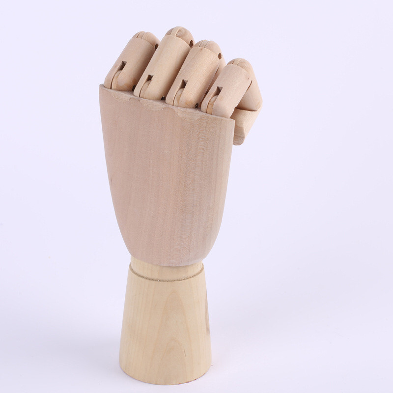 Wooden Hand Model Sketching Drawing Jointed Movable Fingers Mannequin ...