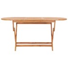 Dining Table Natural Teak Solid Teak Wood 63x31.5x29.5 in vidaXL | eBay