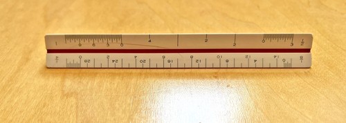 Portable Engineer Triangle Scale Ruler 3" with Etched Marking from ...