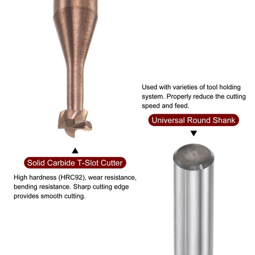 3mm x 1.2mm Titanium Coated Carbide T Slot End Mill Cutter for ...