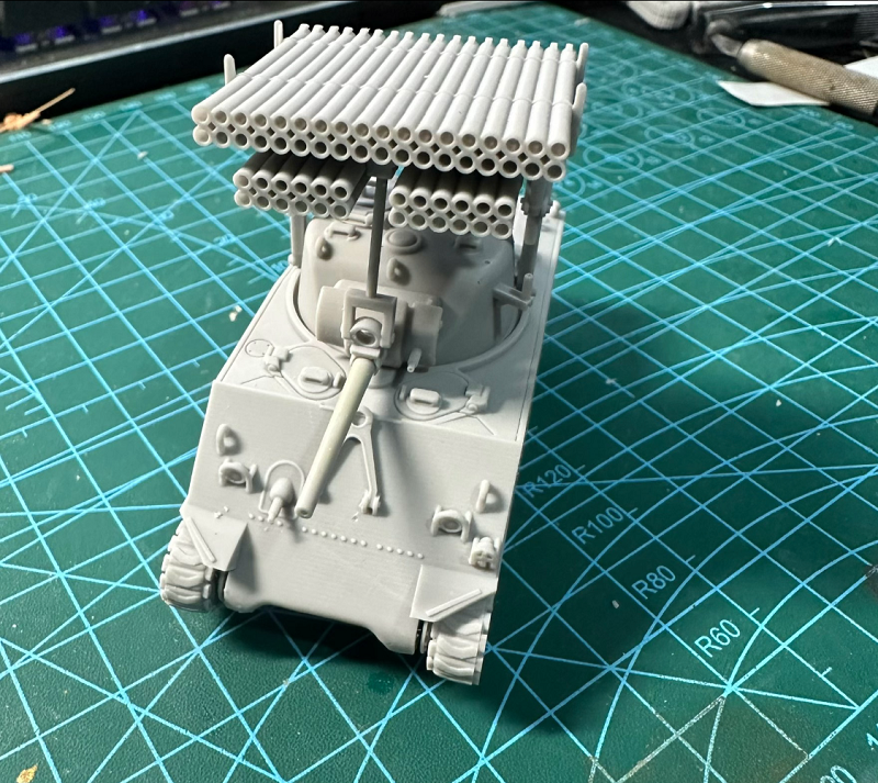 1/72 WW II US"M4 Sherman with T34 Calliope Rocket gun"Tank kit model(3D ...