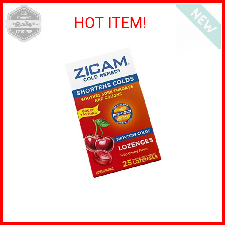 Zicam Cold Remedy Zinc Lozenges, Wild Cherry Flavor, Homeopathic ...