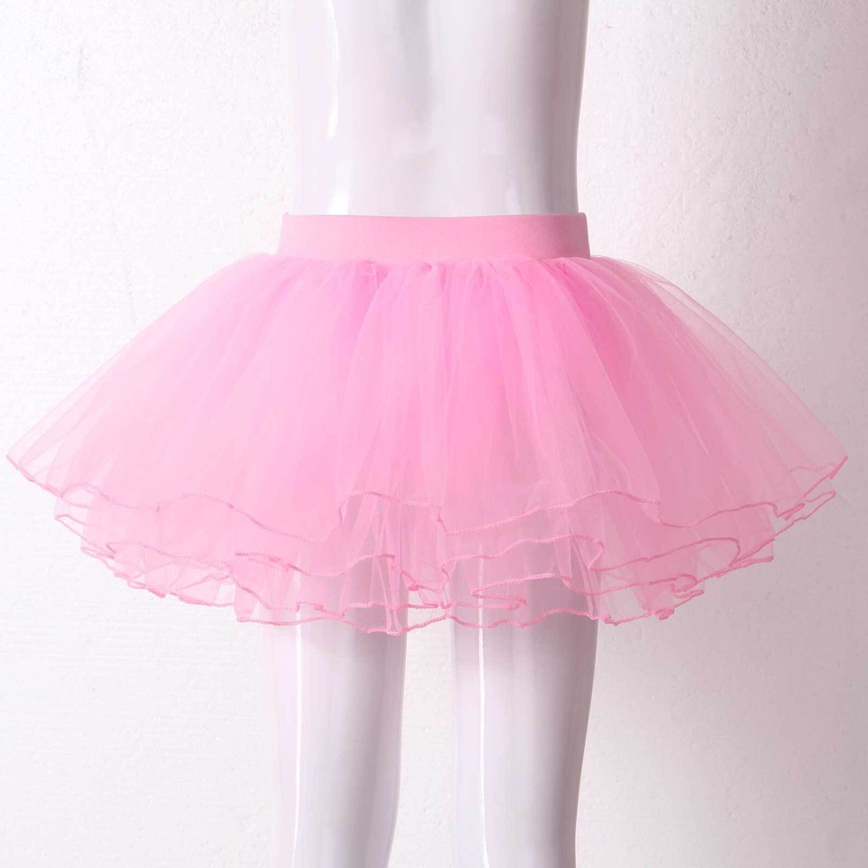 Girls Lyrical Ballet Tutus Dance Costumes Sequin Crop Top Layered Mesh ...