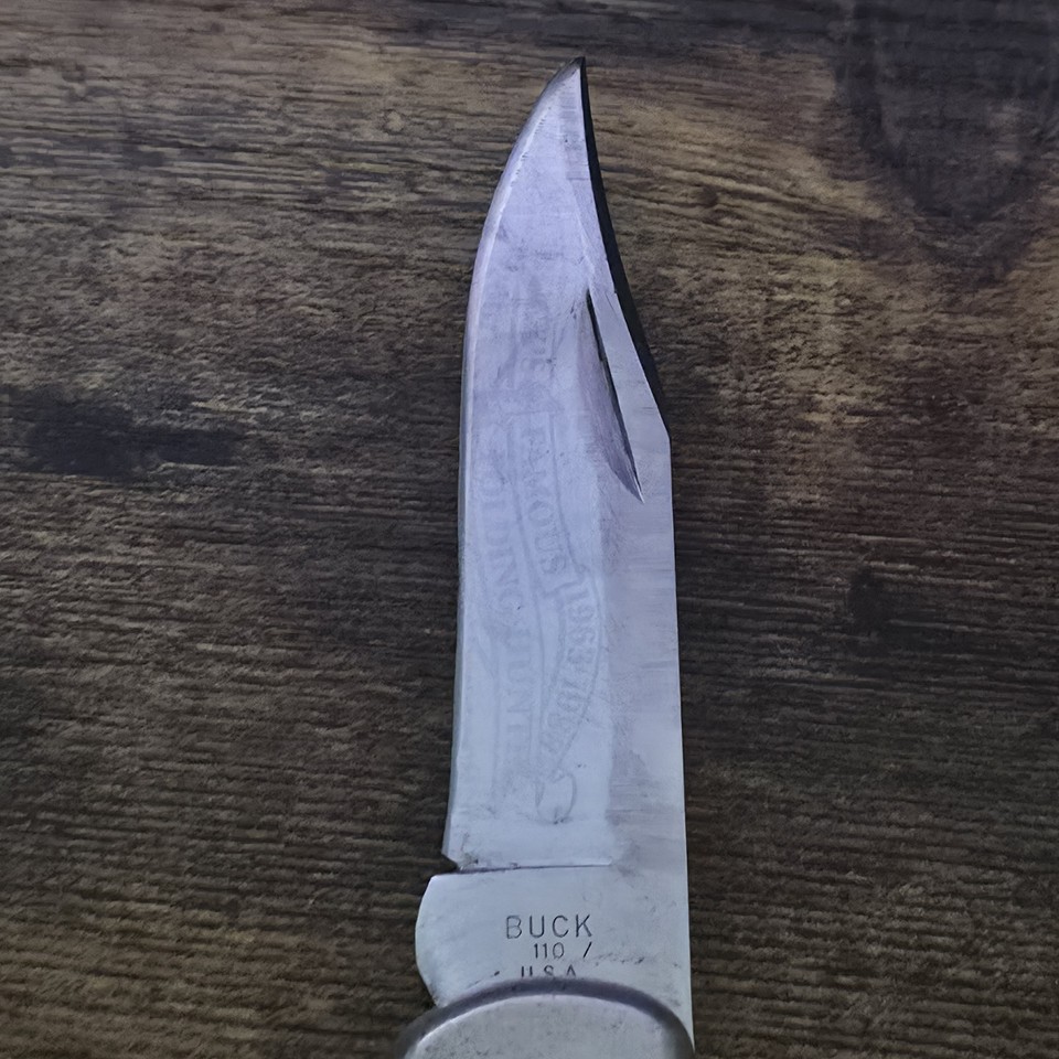 BUCK 110 Folding Hunter Lock Blade Pocket Knife No Sheath BROWN | eBay