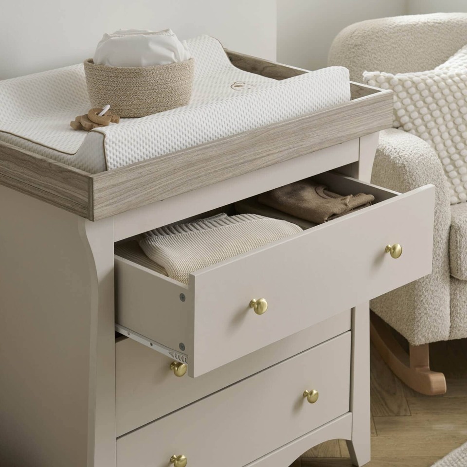 Baby Cot Bed, Dresser & Wardrobe Set - Cashmere Clara 3pc Nursery ...