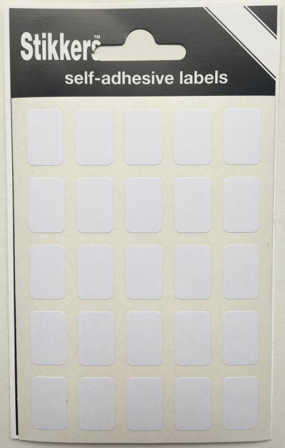 350 Small White Sticky Labels 18 x 12mm Price Stickers Tags Blank Self ...