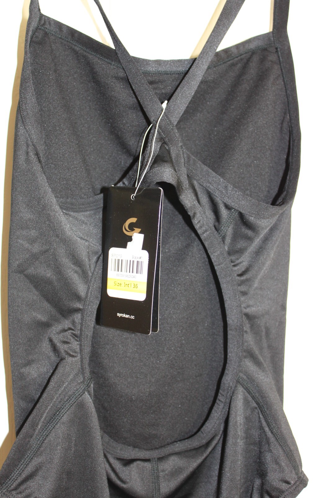 SYROKAN Girl's X-Back Black Training Sport Athletic One Piece Swimsuit ...