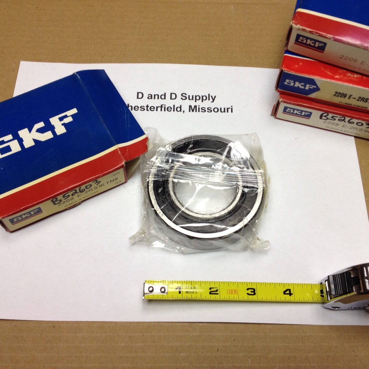 SKF Self-Aligning Ball Bearing, 2209 E-2RS1KTN9, 45mm ID, 85mm OD, New ...