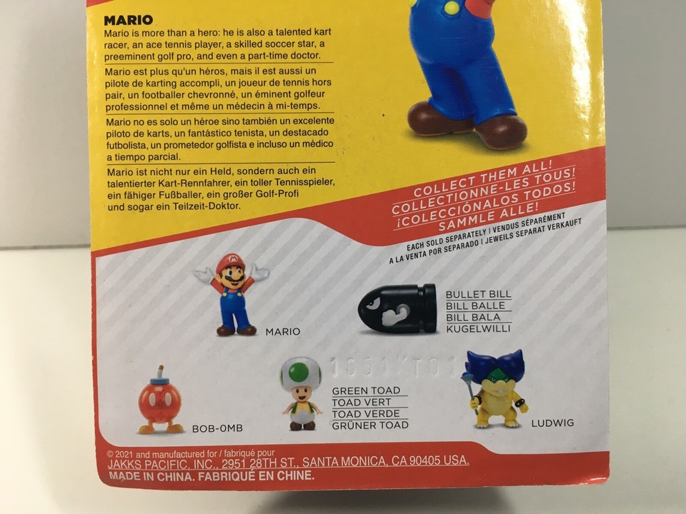 Mario Super Mario Open Arms 2 inch Nintendo New Toy 2021 3+ ~ Free ...
