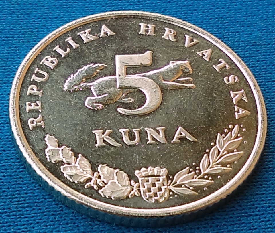 5 Kuna 2016. Croatian coin, Latin text - URSUS ARCTOS ! | eBay