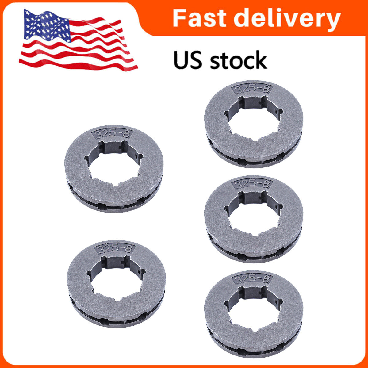 .325" 8T Sprocket Rim For HUSQVARNA 51 55 136 141 36 40 42 45 242 246 ...