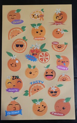scratch and sniff stickers NEW sheet HORIECHALY Orange | eBay