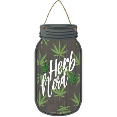 Herb Nerd Novelty Metal Mason Jar Sign 4" x 8" | eBay