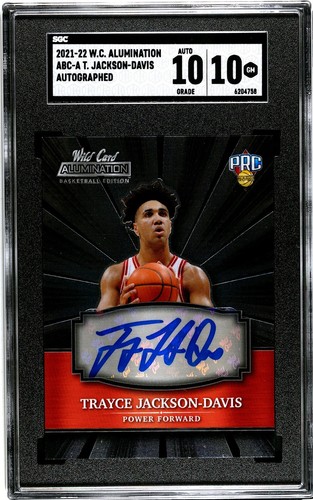 2021 Wild Card Alumination Trayce Jackson-Davis Autograph SGC 10 w/10 ...