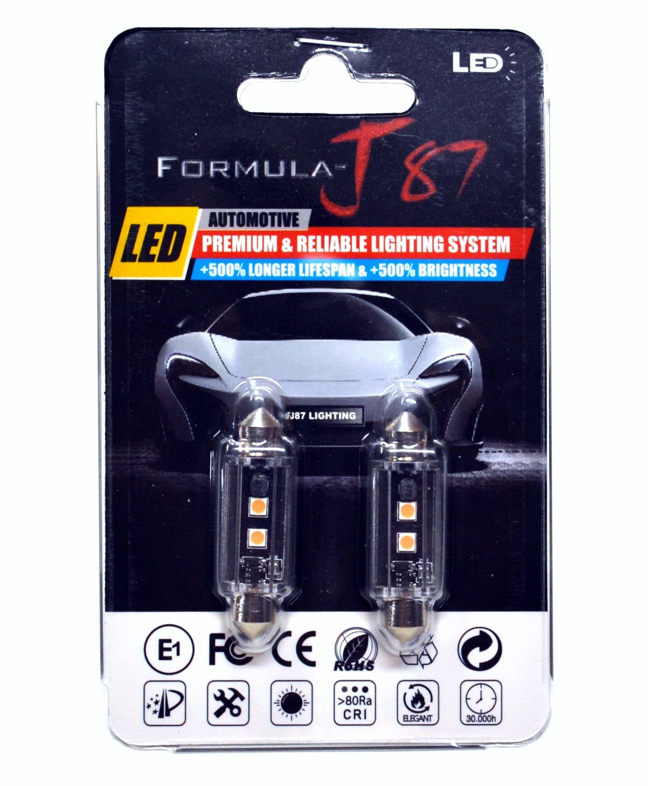 LED Light Canbus Error Free 578 5W Purple Two Bulb Interior Dome ...