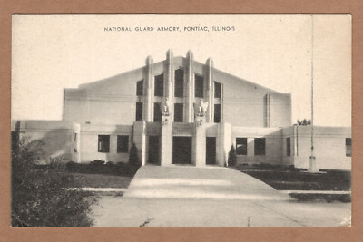 National Guard Armory Pontiac Illinois Artvue UNP DB Postcard | eBay