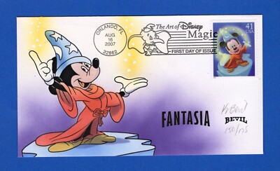 Sc 4192 The Art of Disney Mickey Mouse HP Bevil FDC Main Lot 175 Made ...