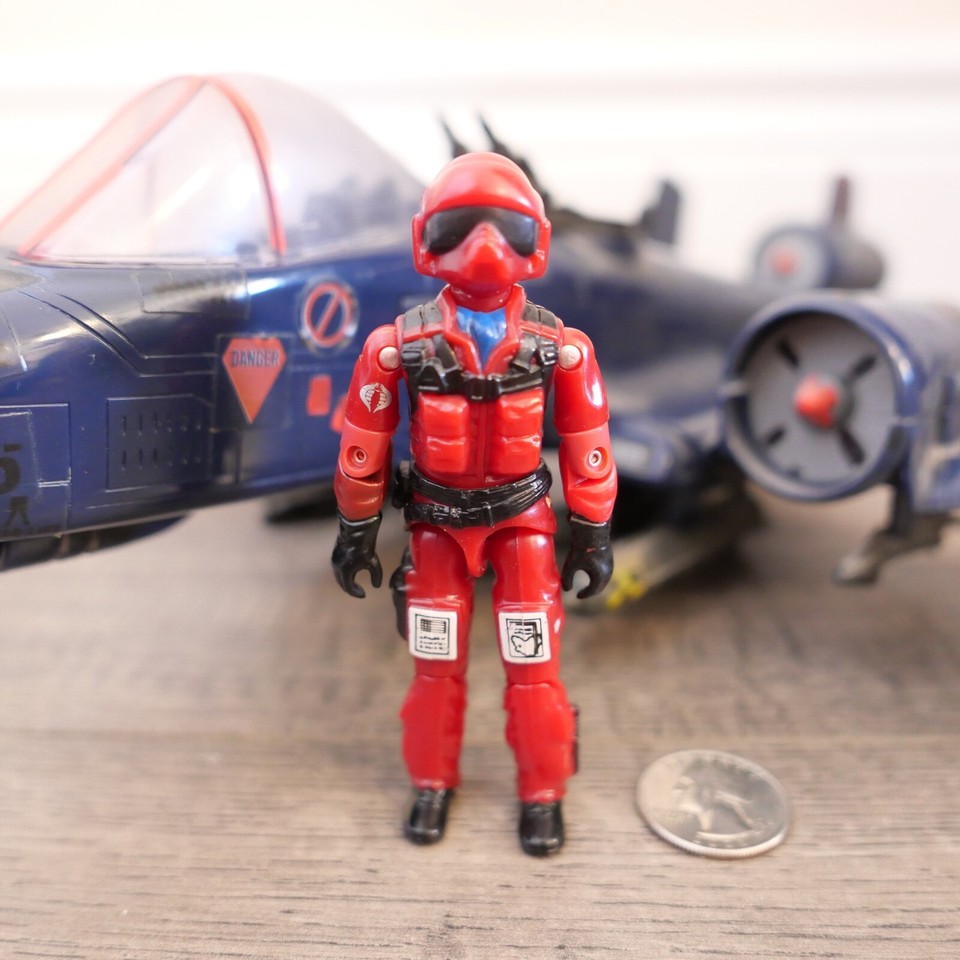 Vintage GI Joe Cobra Rattler with Wild Weasel Figure 1984 Hasbro ARAH ...