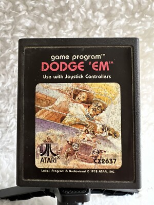 Dodge Em Atari 2600 Vintage Video Game Cartridge (1978 Atari) UNTESTED ...