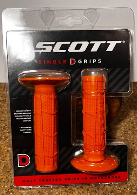 SCOTT SINGLE D GRIPS RADIAL FULL WAFFLE ORANGE 23395-0036 | eBay