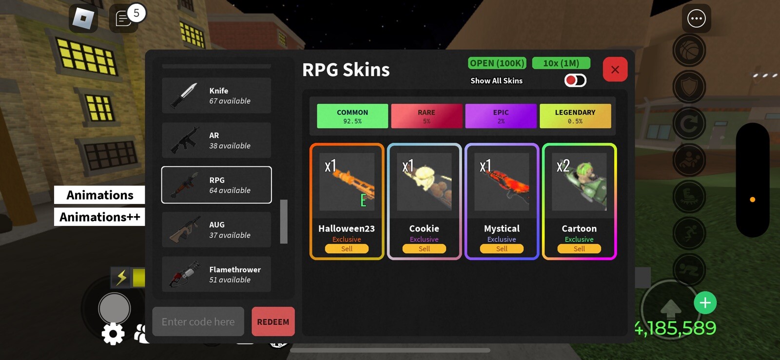 🎃 ROBLOX: DA HOOD SKINS MYSTICAL RPG🔫 CHEAPEST 💸 | eBay