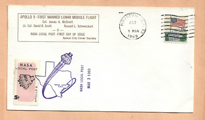 APOLLO 9 LAUNCH MAR 3,1969 HOU NASA LOCAL POST SPACE COVER NASA | eBay