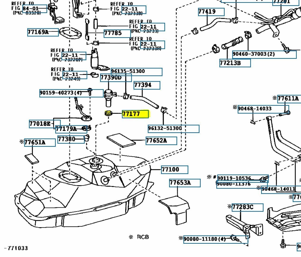 Toyota Genuine 77177-33010 Gasket Check Valve 7717733010 OEM | eBay