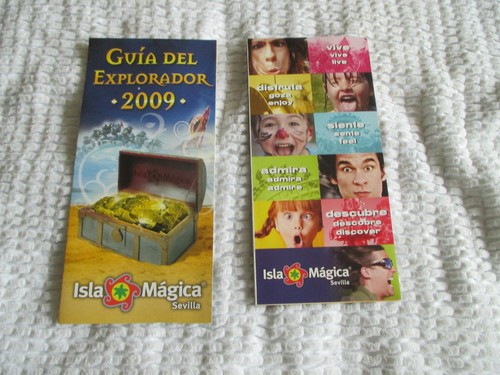 Isla Magica Seville Spain 2009 & 2011 Guide Map/Leaflet Amusement/Theme ...