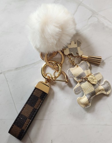 Mini Teddy Bear Keychain | High end inspired keychain | Faux Leather ...