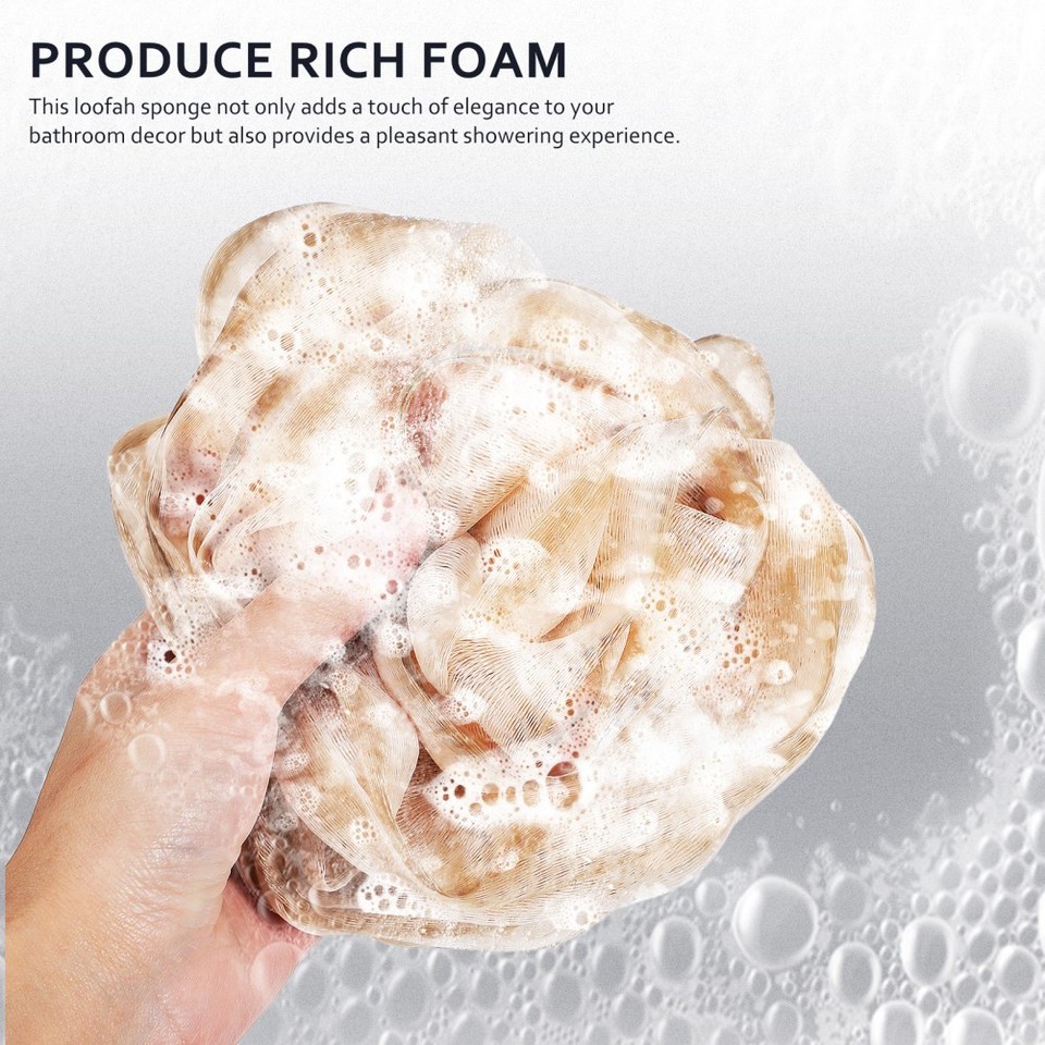 3 Pcs Shower Loofahs Body Scrubber Loofah Sponge Foaming Bath Sponge ...