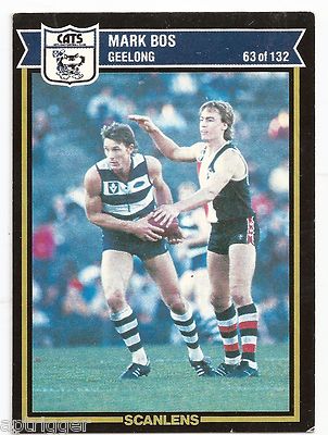 1987 Scanlens (63) Mark BOS Geelong "" | eBay