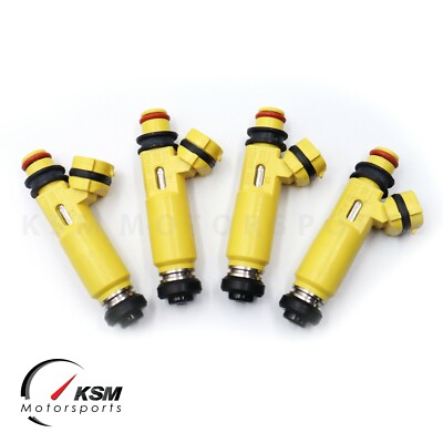 4x 550cc fuel injectors fit MAZDA yellow OEM 04-08 RX8 RX7 13B Miata ...