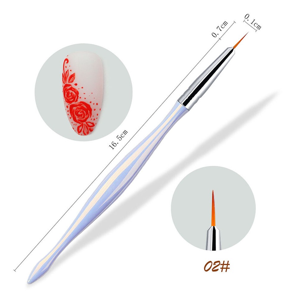 Nail Art Brush Design Dotting Painting Drawing Polish Brush Pen Tool ...