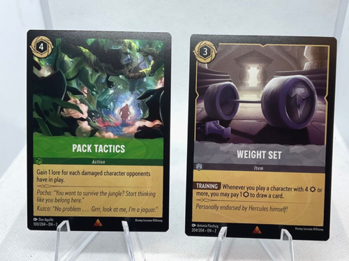 Pack Tactics 100/204 & Weight Set 204/204-NonFoils Rare Disney Lorcana ...