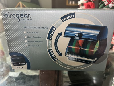 NIB Discgear Selector 50 CD / DVD Game Disc Retrieval System Black ...