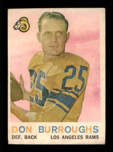 1959 Topps #59 Don Burroughs G RC Rookie LA Rams 550254 | eBay