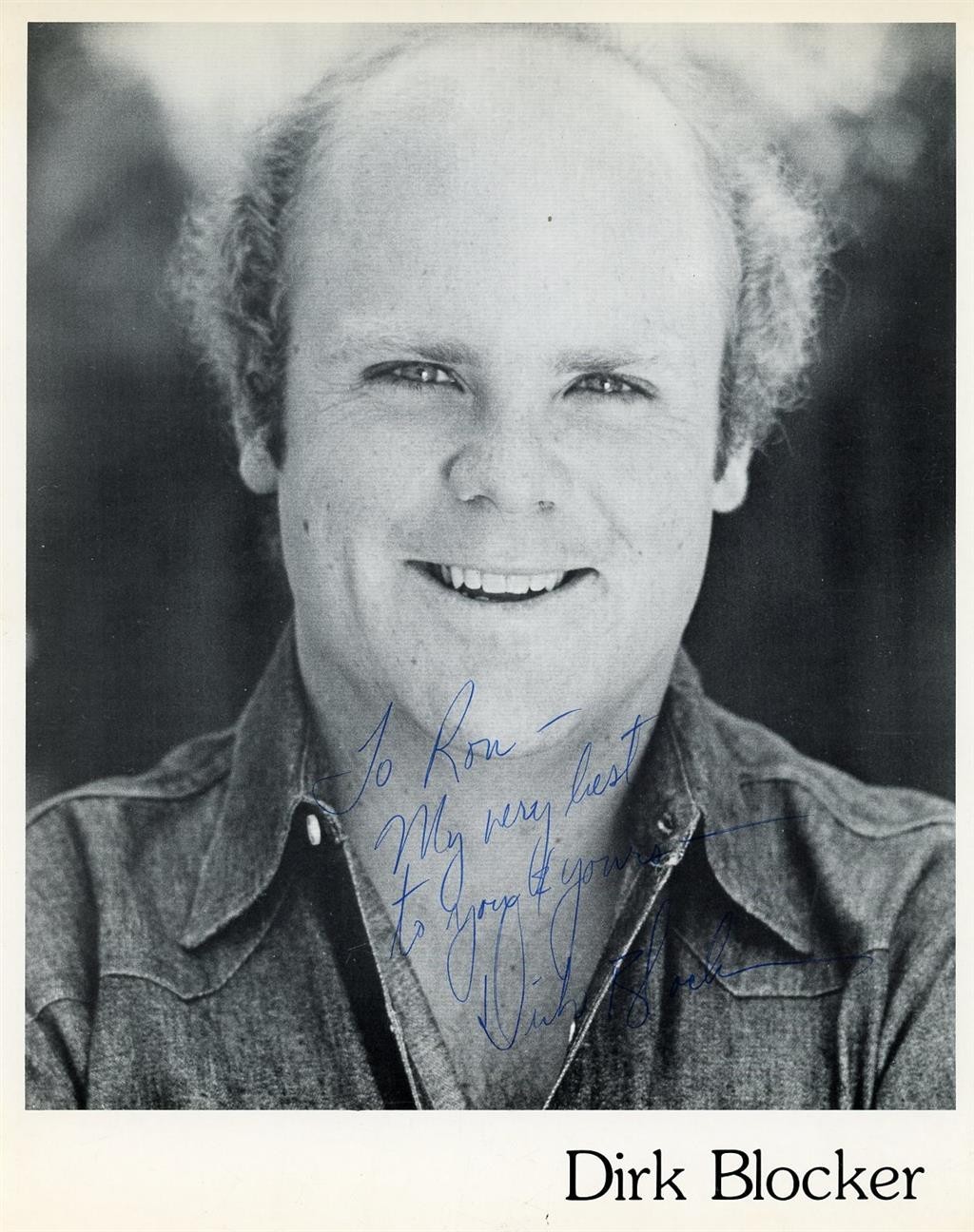 Dirk Blocker-Signed Photograph | eBay