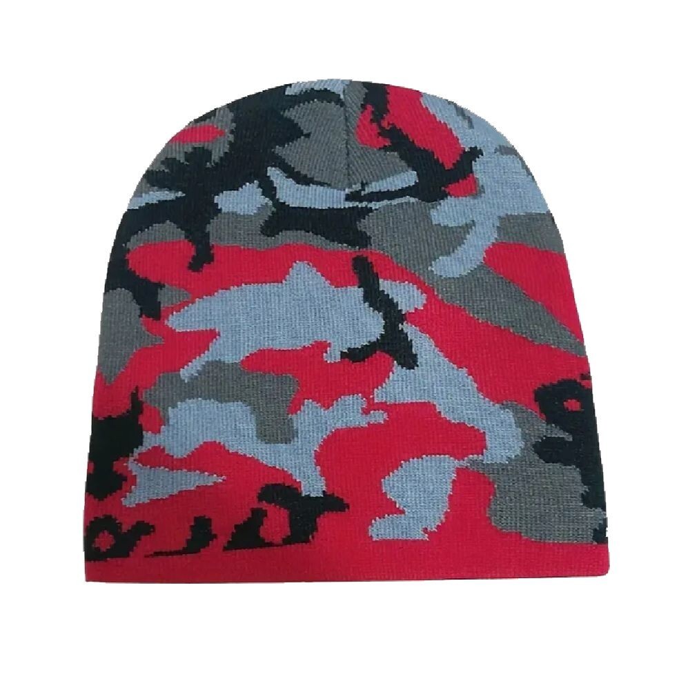 Red Grey Black Hunting CAMO Camouflage Stocking Cap Beanie Winter ...