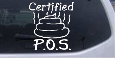 Certified POS Car or Truck Window Laptop Decal Sticker 8X7.3 | eBay