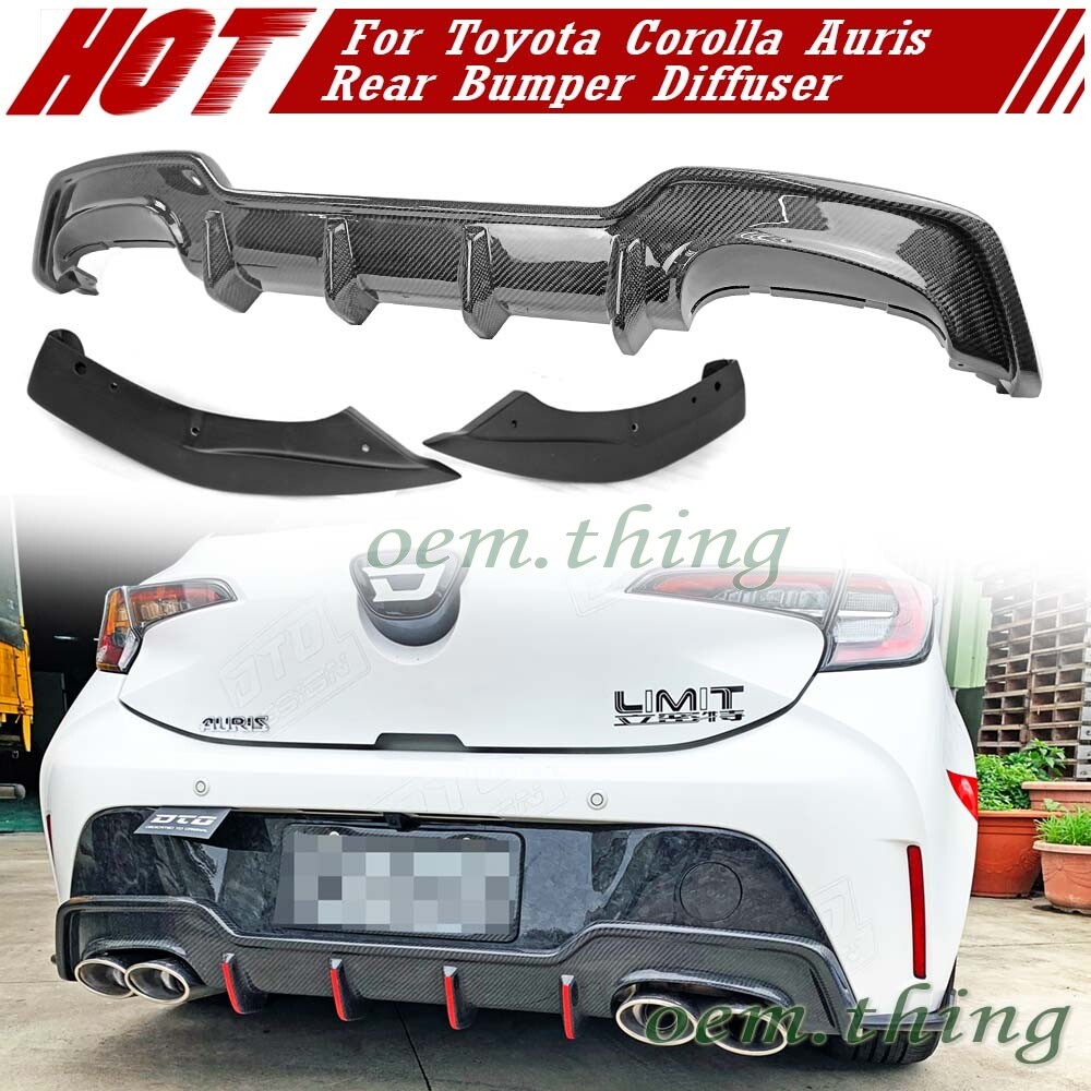 19+ Fit FOR TOYOTA Corolla Auris Rear Bumper Diffuser + Side Lip ...