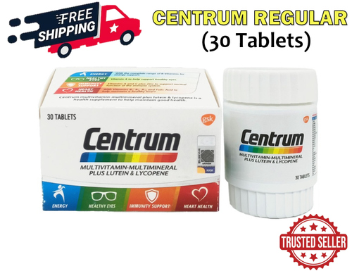 30'S Centrum Regular Multivitamin Lutein & Lycopene To Maintain Good ...