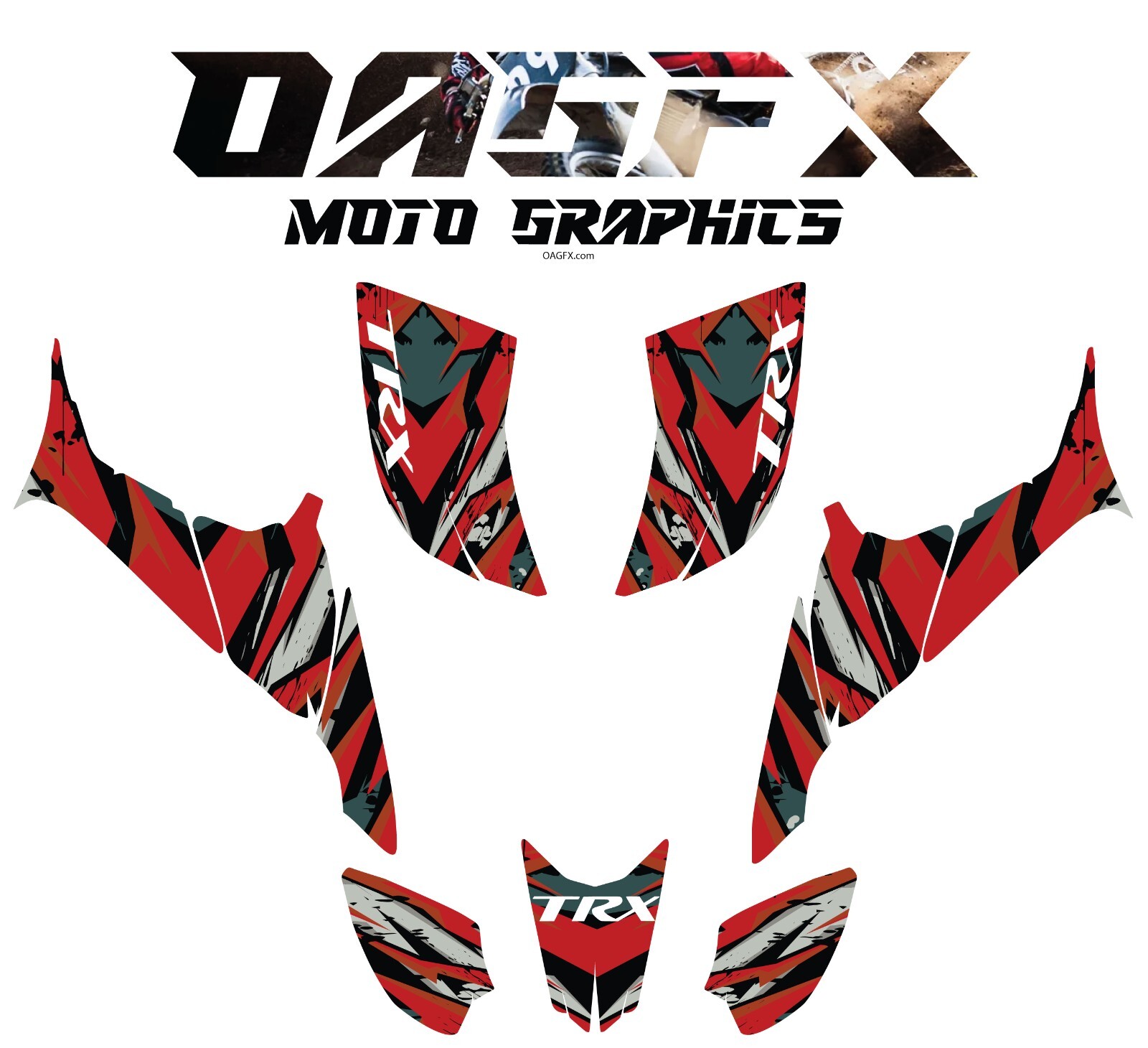 2007-2018 Honda TRX 90 Graphics Kit - Pro Ed D39-2 Red | eBay