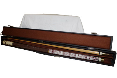 HS Vintage Billiard Pool Cue w Case Decorative 20 Oz Taiwan Original ...